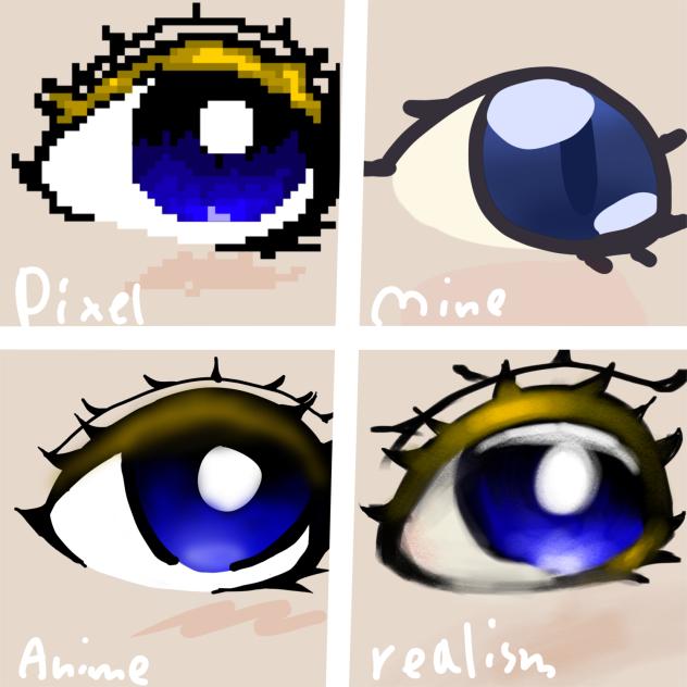 eye practice 4 styles - ibisPaint