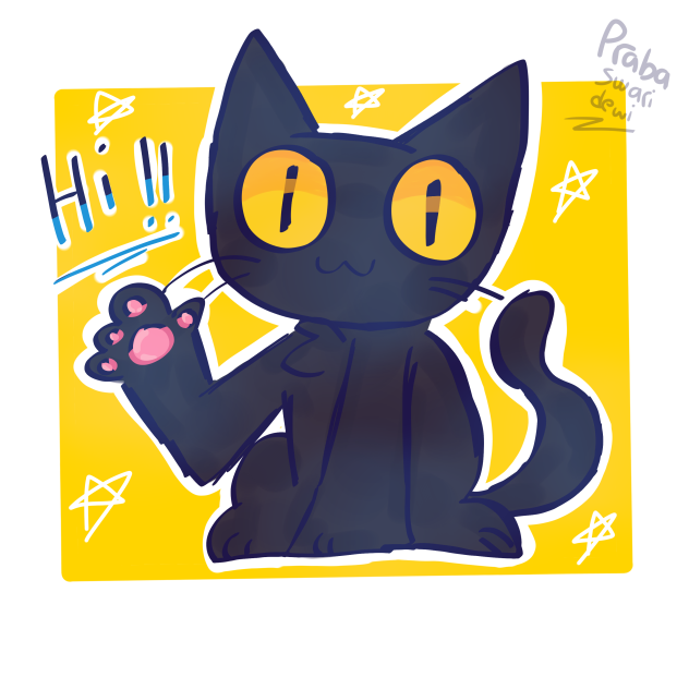 this is my pet cat 🐈‍⬛ - ibisPaint