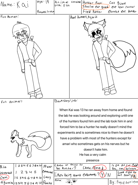 My hunter oc for failed experiments - ibisPaint