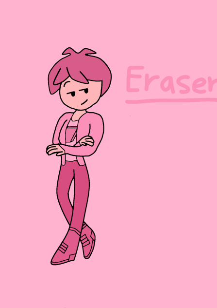 Bfdi Eraser as human 🩷 - ibisPaint