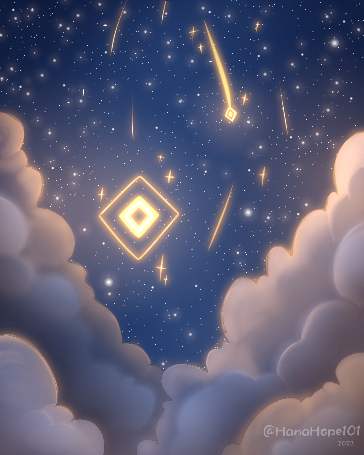 shooting stars shower 212 - ibisPaint