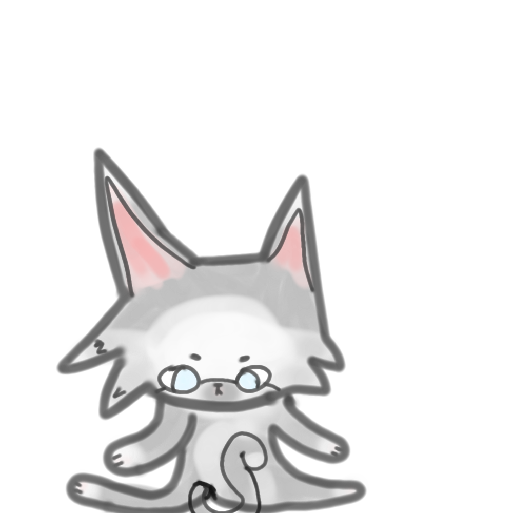 Cat sitting on its tail. - ibisPaint