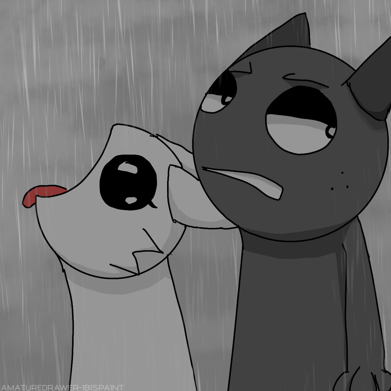 Grey and wenda Rain Catching - ibisPaint