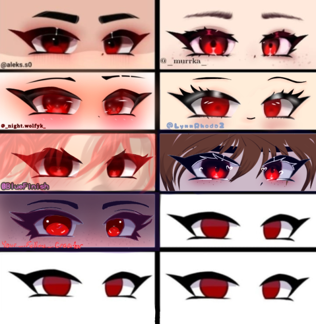 Red Gacha Eyes Collab=] - ibisPaint
