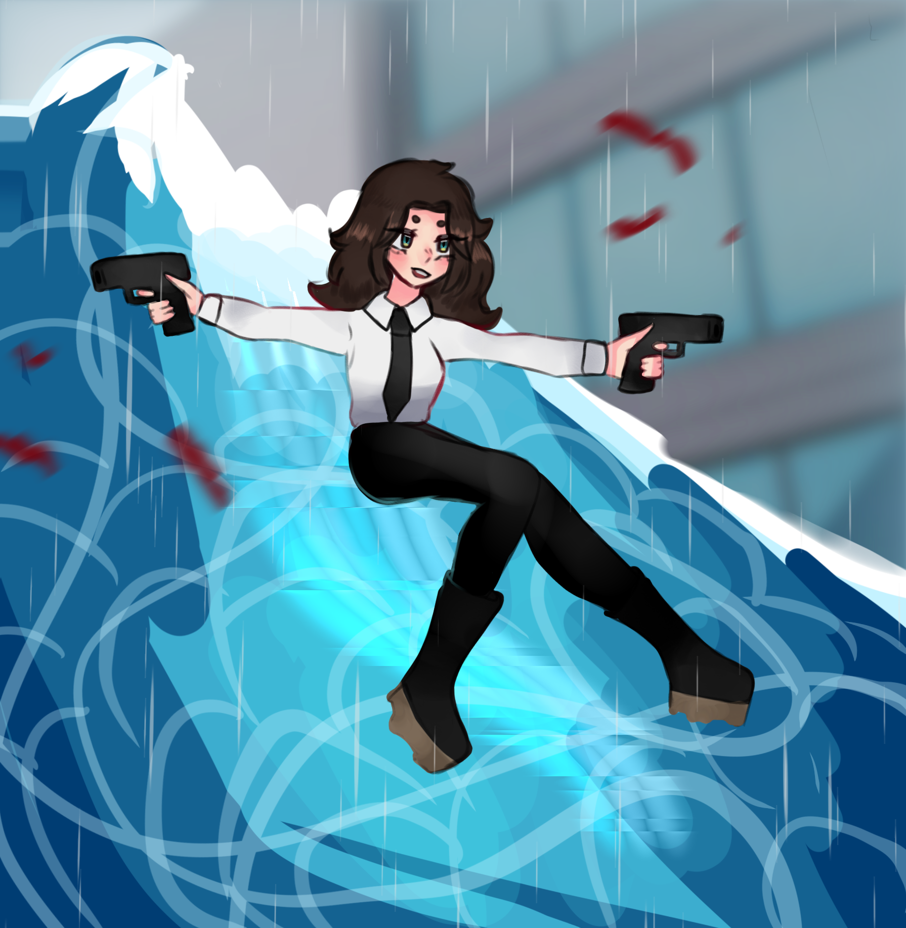 💙🩵FLOOD THE CITY🩵💙 - ibisPaint