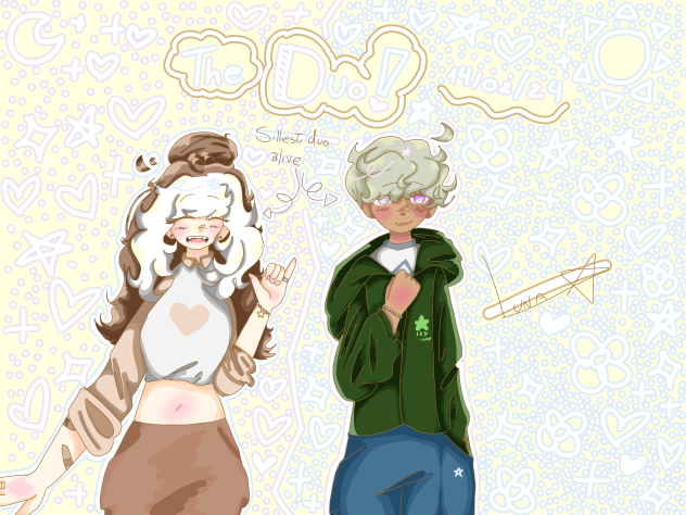 “Look, it’s our friendship bracelet!” - ibisPaint