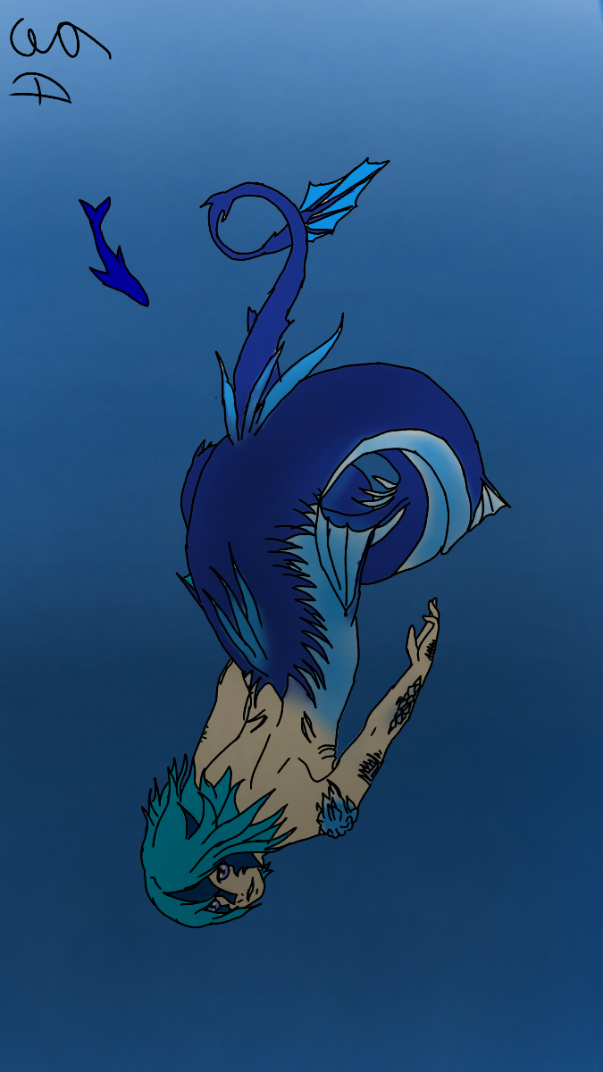 merman in the deep - ibisPaint