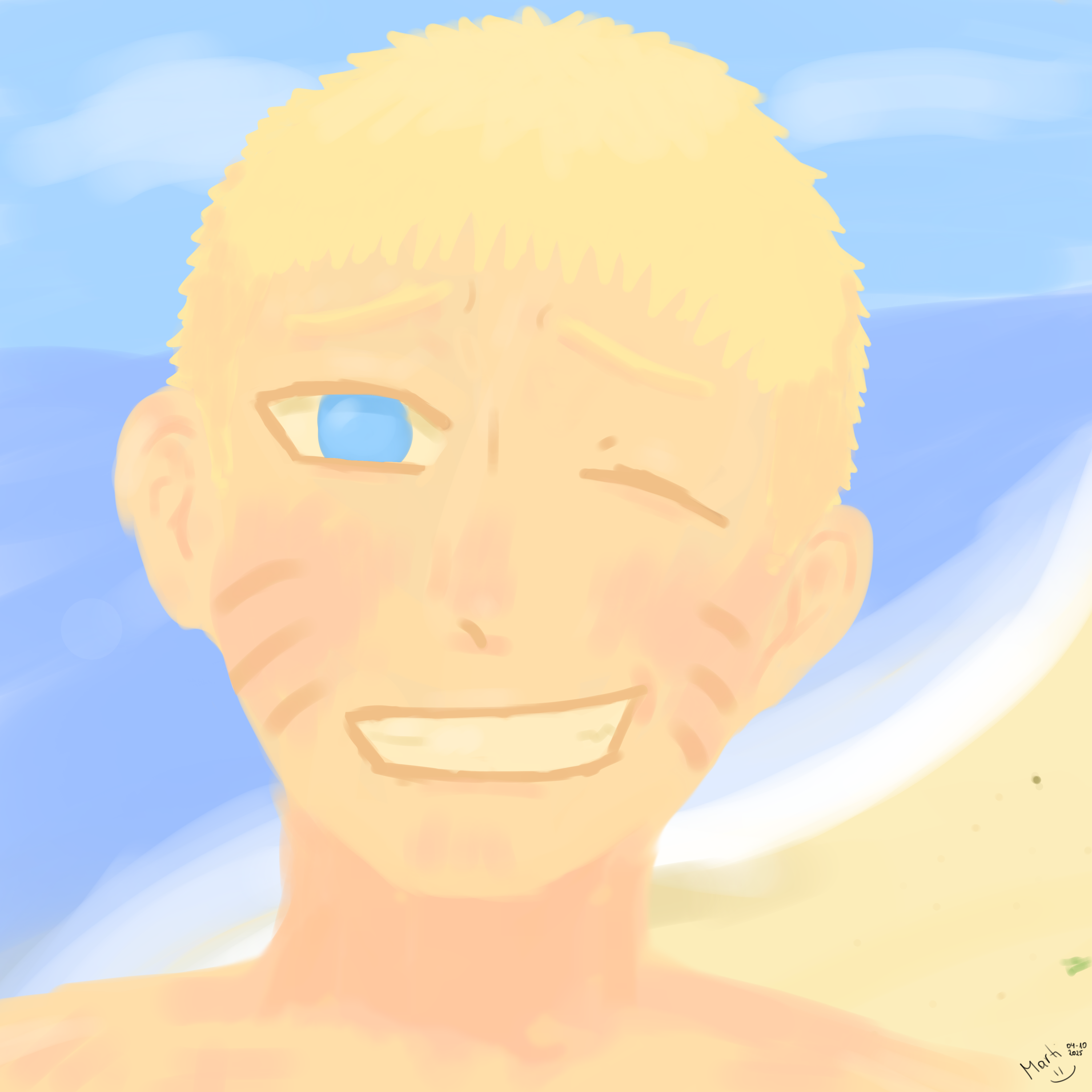 naruto in the beach - ibisPaint