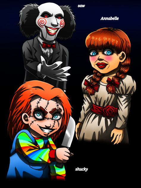 muñecos de terror - ibisPaint