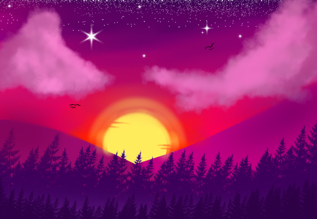 sunset - ibisPaint