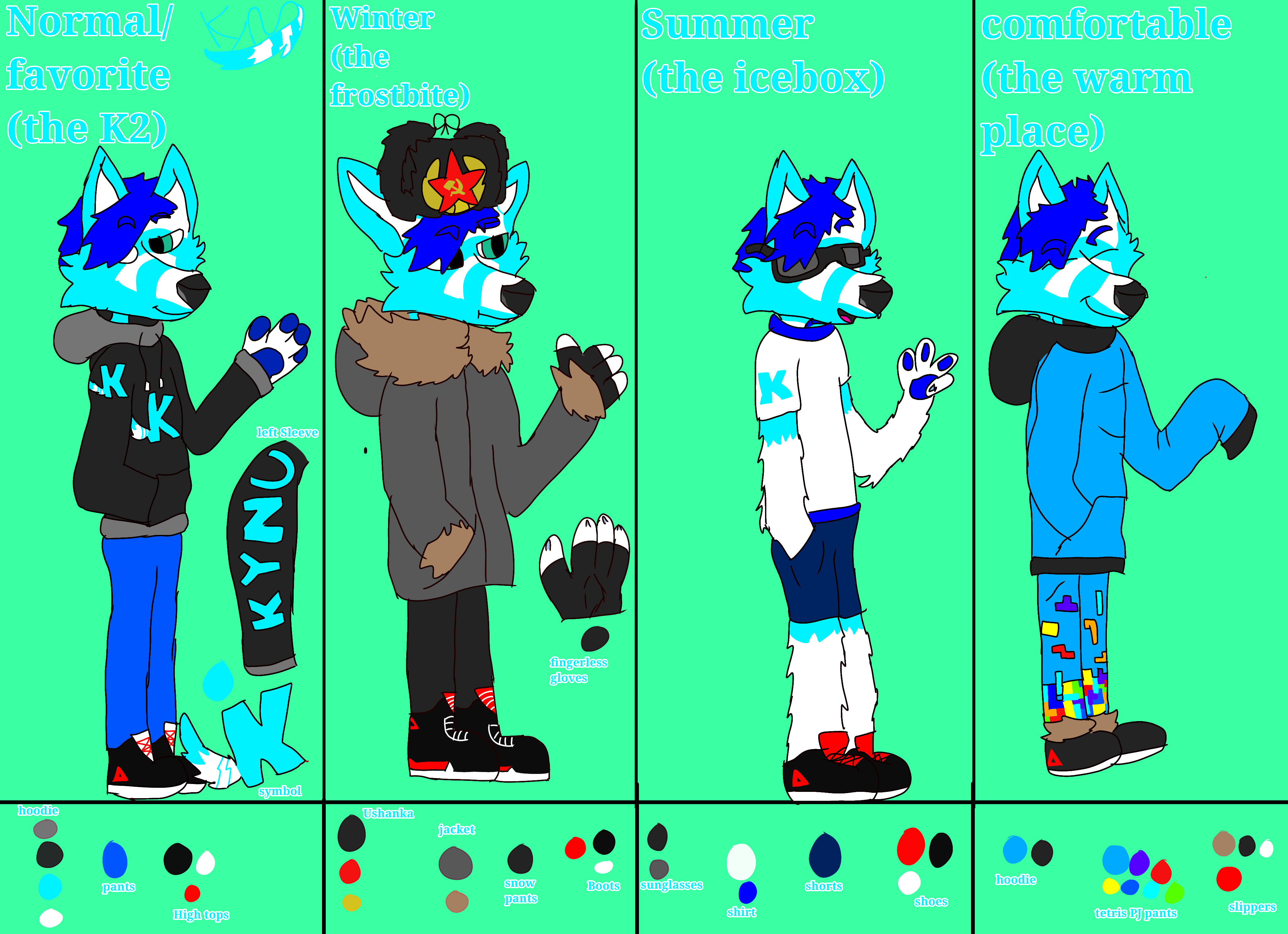 Kynu's clothing ref sheet - ibisPaint