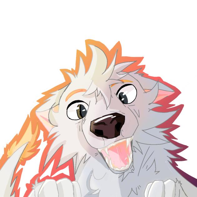 Cartoon wolf - ibisPaint