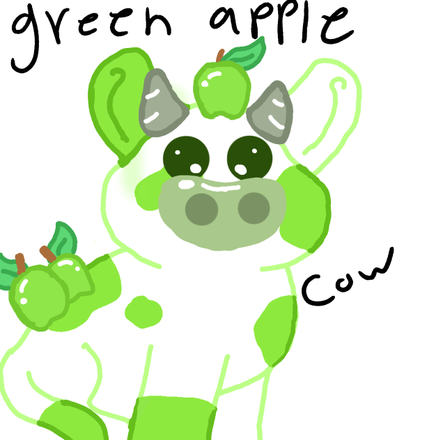green apple cow!!!!!! - ibisPaint