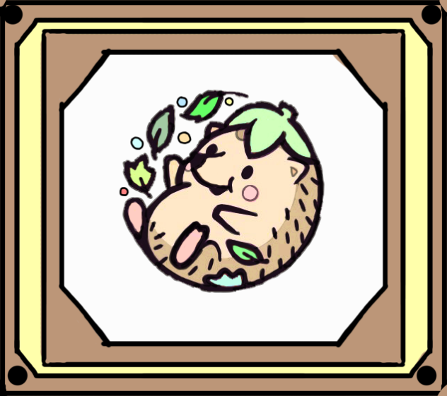 Hedgehog in frame - ibisPaint