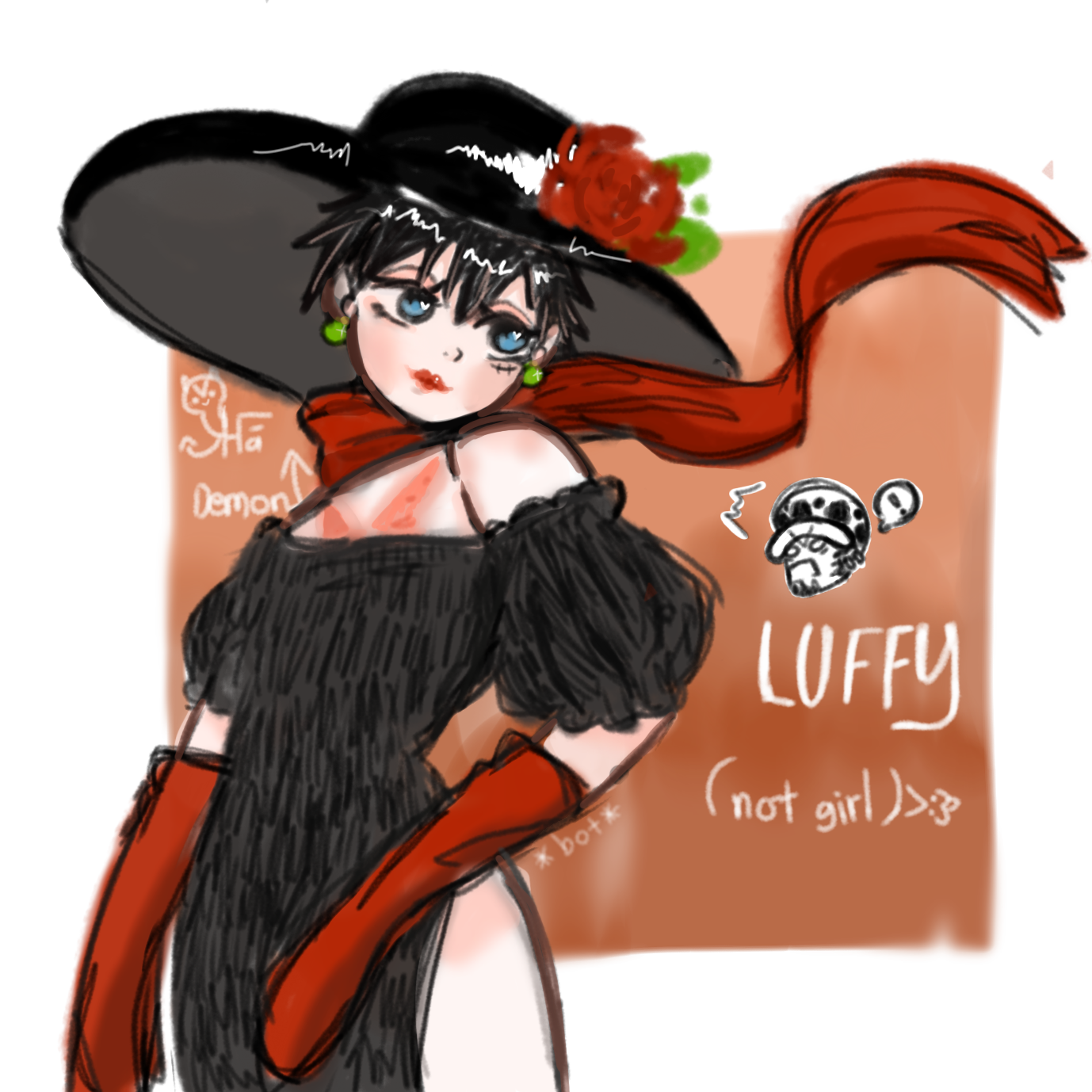 Monkey D Luffy (not girl) - ibisPaint